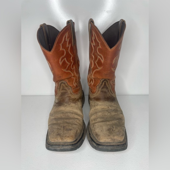 Ariat | Shoes | Ariat Leather Work Boots Astm F28921eh Mens 8 12 D Slip ...